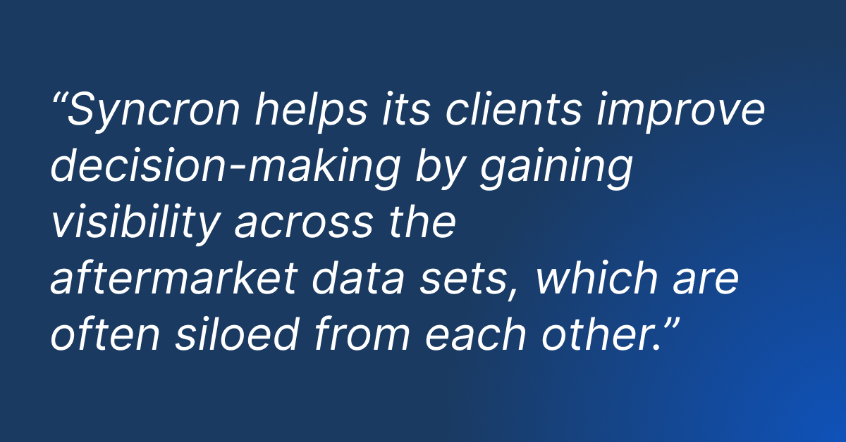 Syncron Recognized in IDC MarketScape for AI-Enabled Service Lifecycle ...
